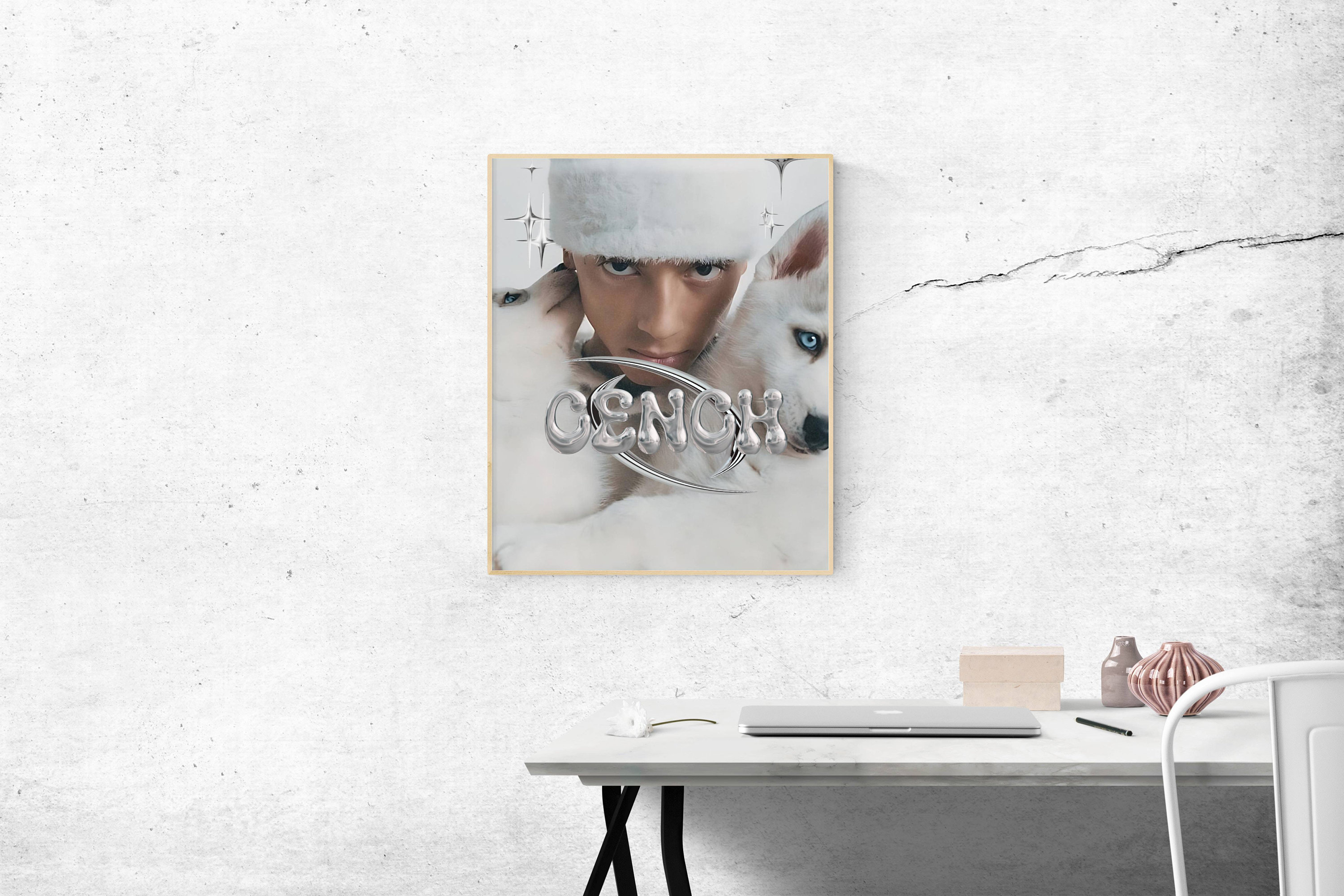 Central Cee Portrait Poster Vintage Chrome Aesthetic Poster Room Decor ...