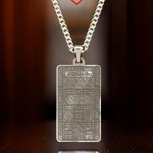 Kaaba Kiswa Necklace Sterling Silver, 24K Gold Islamic Jewelry, Fashion ...