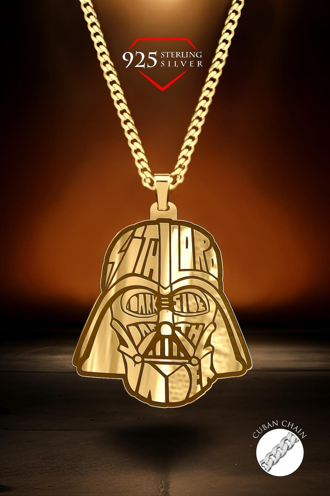 Darth Vader Cuban Chain Necklace Comic Book Necklace Avengers Movie ...