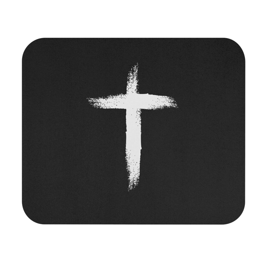 Cross Mouse Pad, Christian Religious Rectangle Mouse Mat, Bible Verse ...