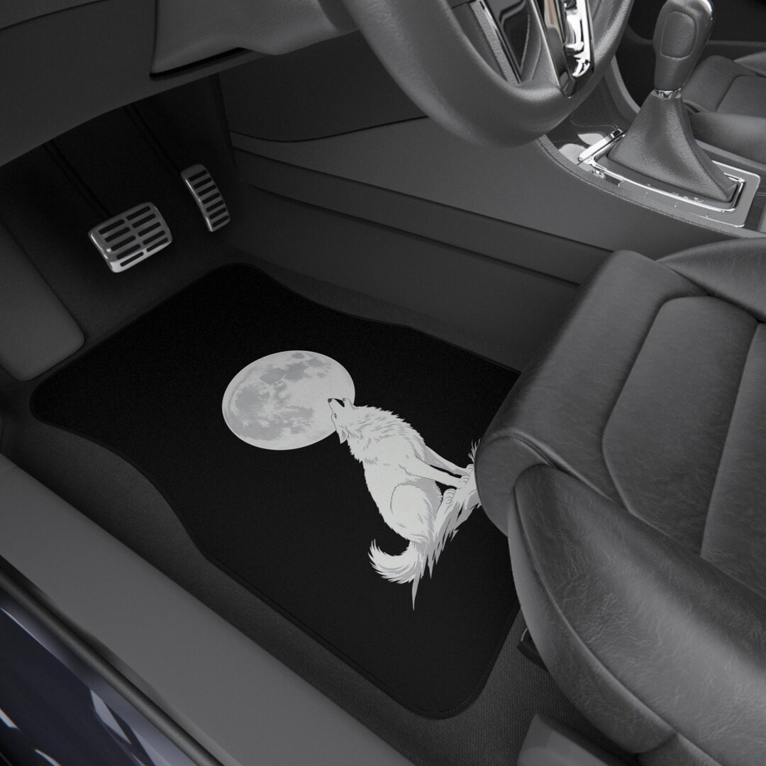 Wolf Howling at Moon Car Mats: Novelty Auto Interior Decor - Etsy
