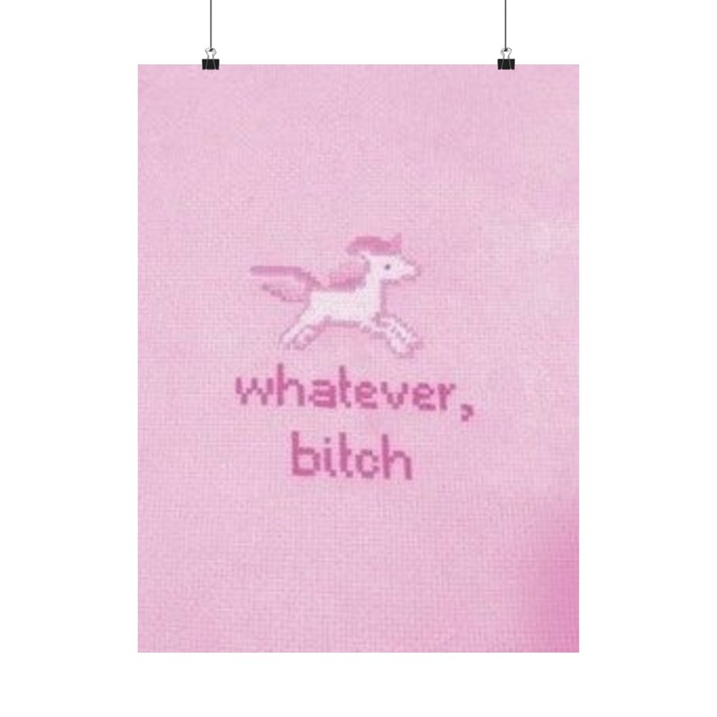 Bold whatever, Bitch Poster for Sassy Home Decor Funny Typography Art ...