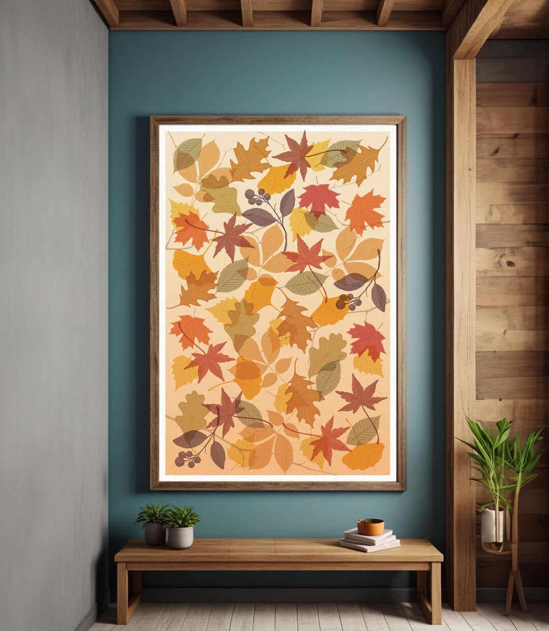 Printable Falling Leaves, Digital Download, Autumn Leaves Illustration ...