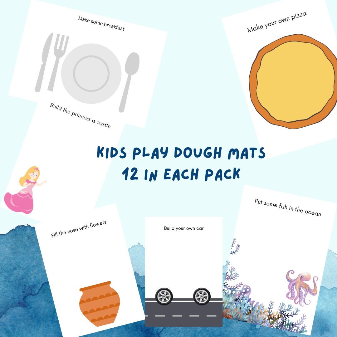 Animal Play Dough Mats - Digital Download, Play Dough Activity ...