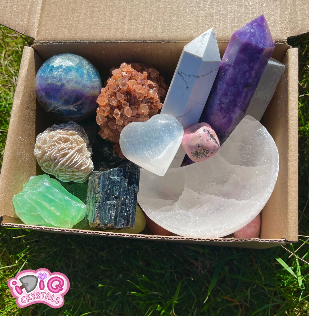 BEST VALUE Crystal Mystery Box 12 Crystals, 2 Towers Guaranteed Crystal ...