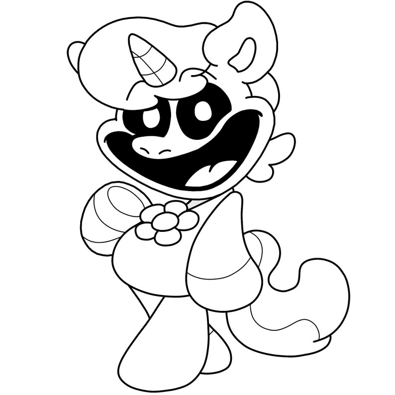 Smiling Critters Craftycorn Printable Coloring Page - Etsy