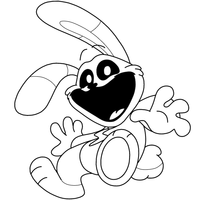 Smiling Critters Hoppy Hopscotch Printable Coloring Page - Etsy