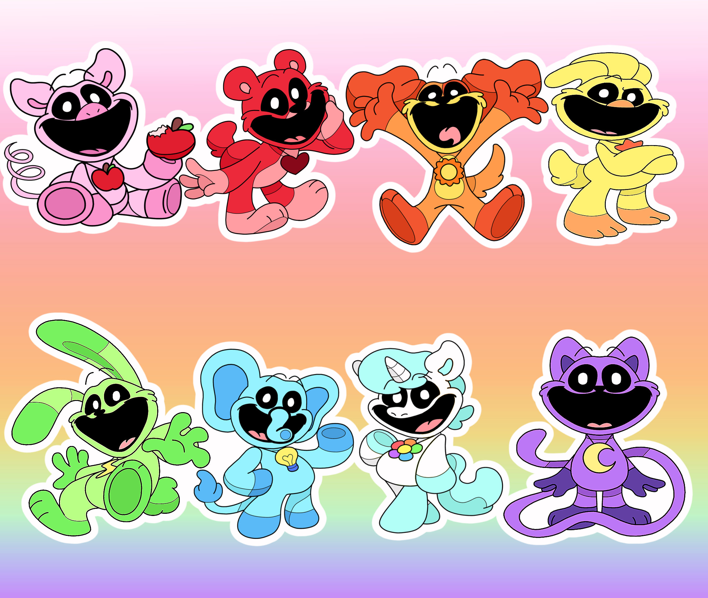 Smiling Critters Craftycorn Printable Coloring Page - Etsy