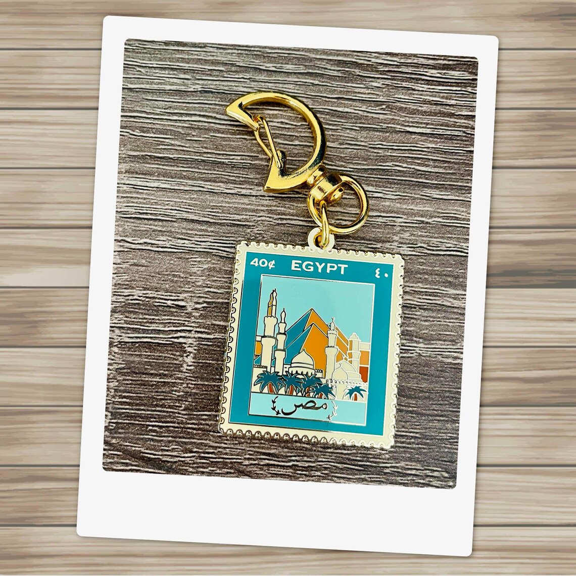 Egypt Keychain | Al-azhar Mosque Gold Enamel Keyring | Cairo Islamic ...