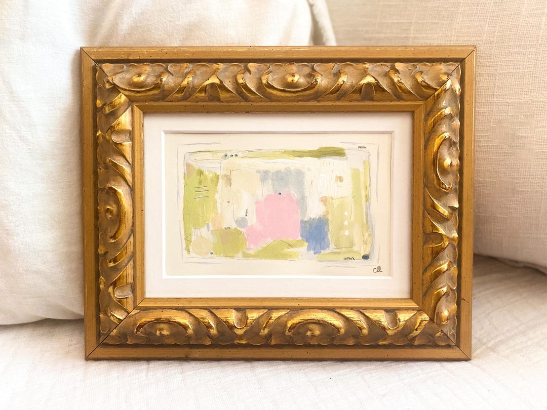 Preppy Abstract Painting | Framed Original Art | Modern Painting ...