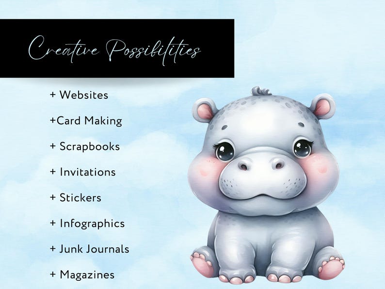 Baby Safari Animals Clipart Bundle, Cute Baby African Animals Digital ...