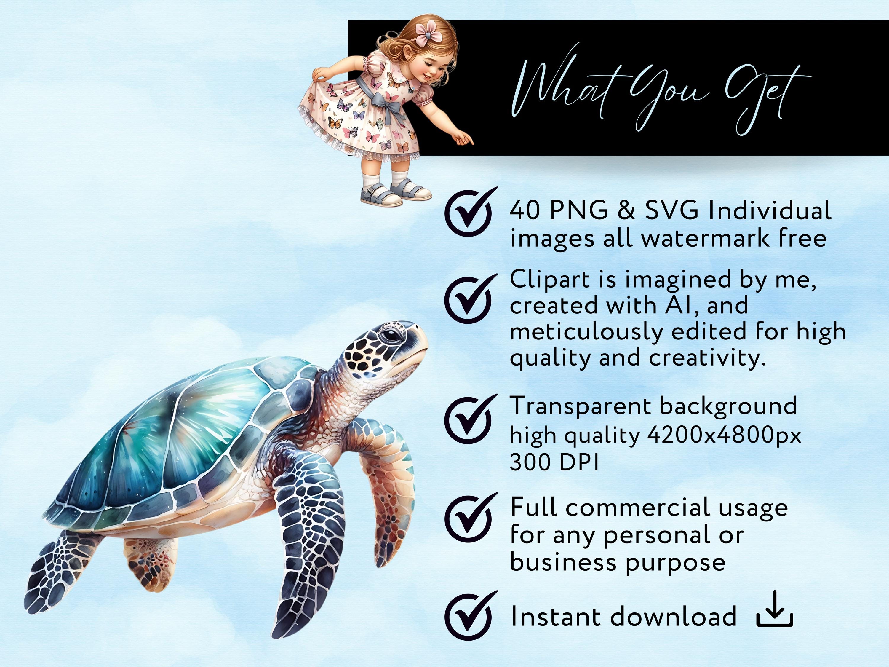 Ocean Life Clipart Bundle, Under the Sea, Sea Life PNG and SVG for ...