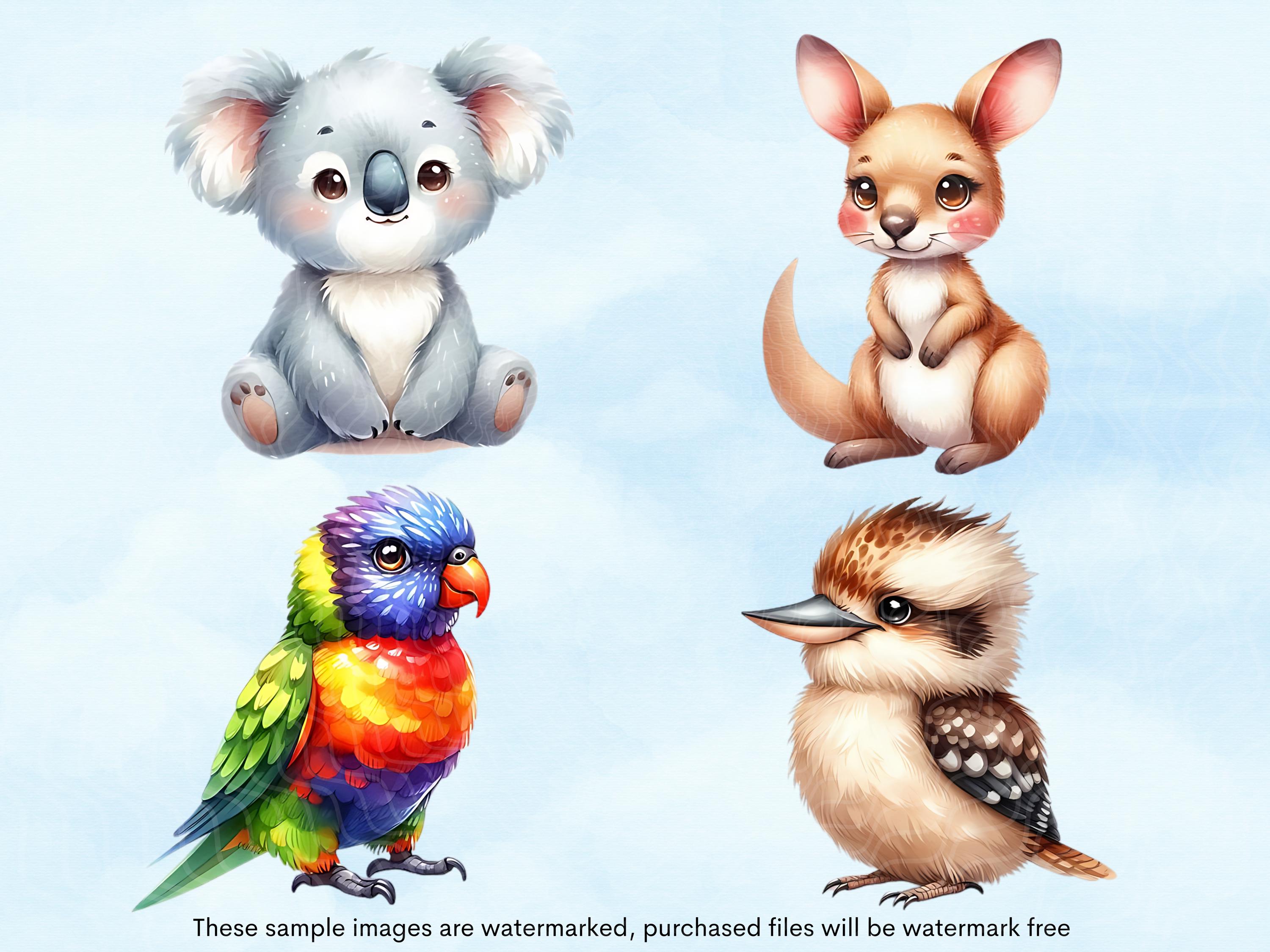 Australian Wildlife Clipart Bundle: Nursery Animals (digital Download ...