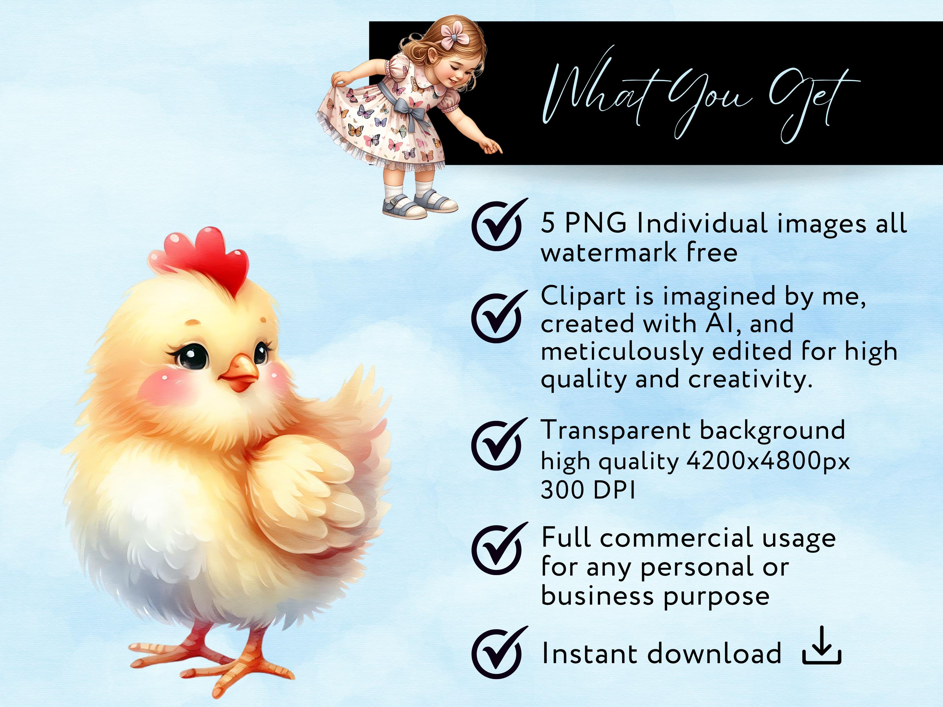 Baby Farm Clipart Bundle, Cute Farm Animal Illustrations ,commercial ...