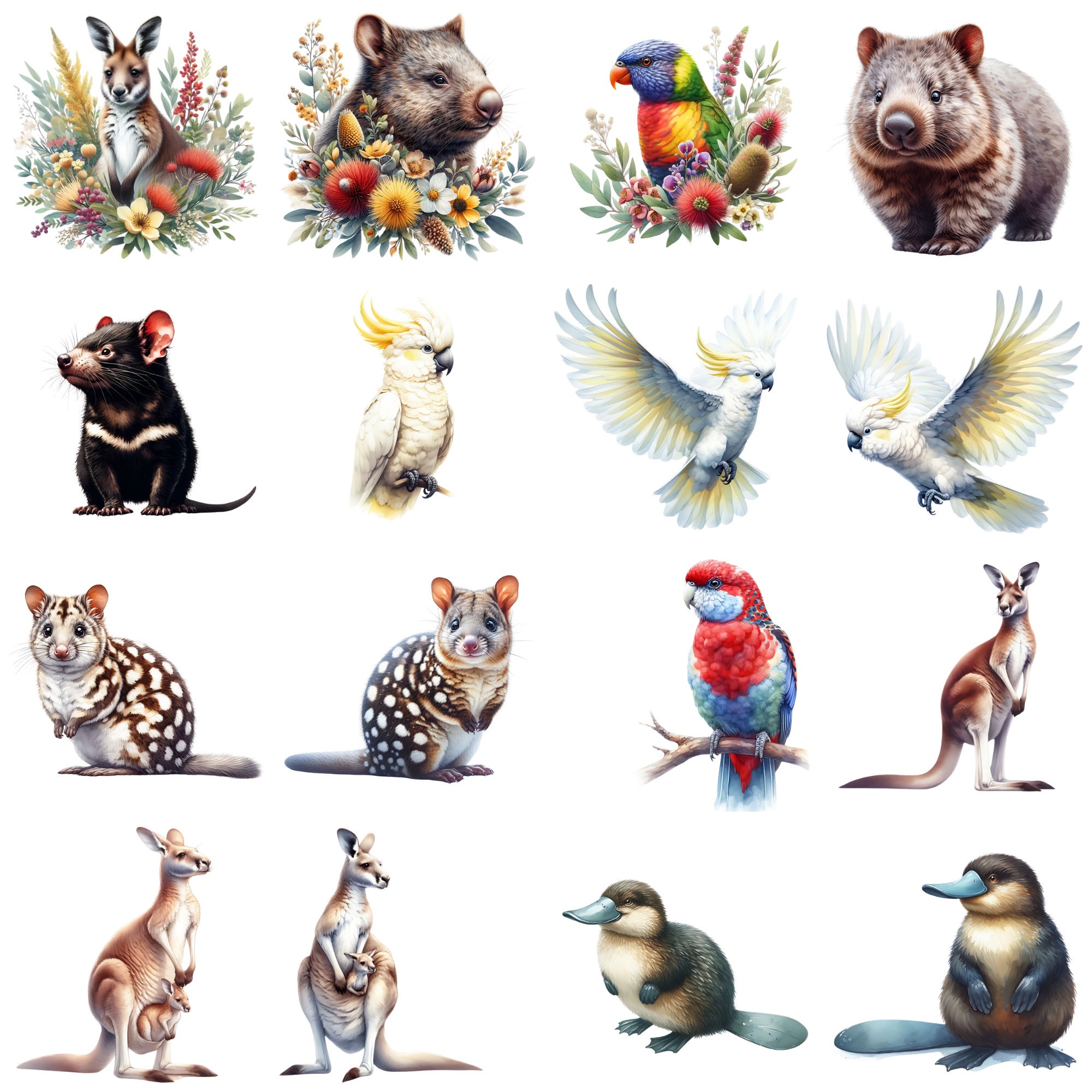 Australiana Clipart Bundle Native Australian Plants and Animals Instant ...