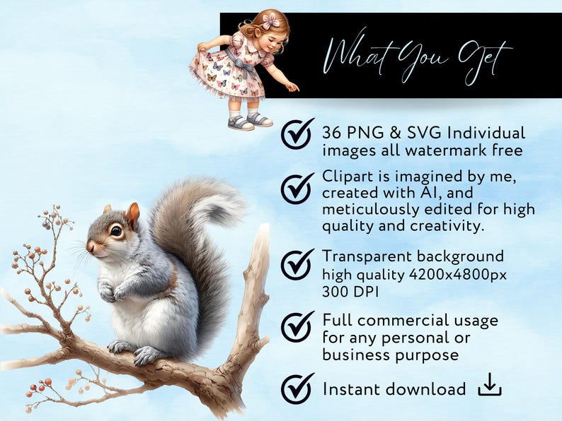 Forest Friends Clipart Bundle: 36 Woodland Animals PNG & SVG (digital ...