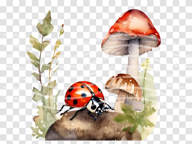 Forest Goblincore Clipart Bundle, Watercolor Commercial Use Transparent ...