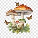 Toadstool Mushroom Clipart Bundle, Watercolor Commercial Use ...
