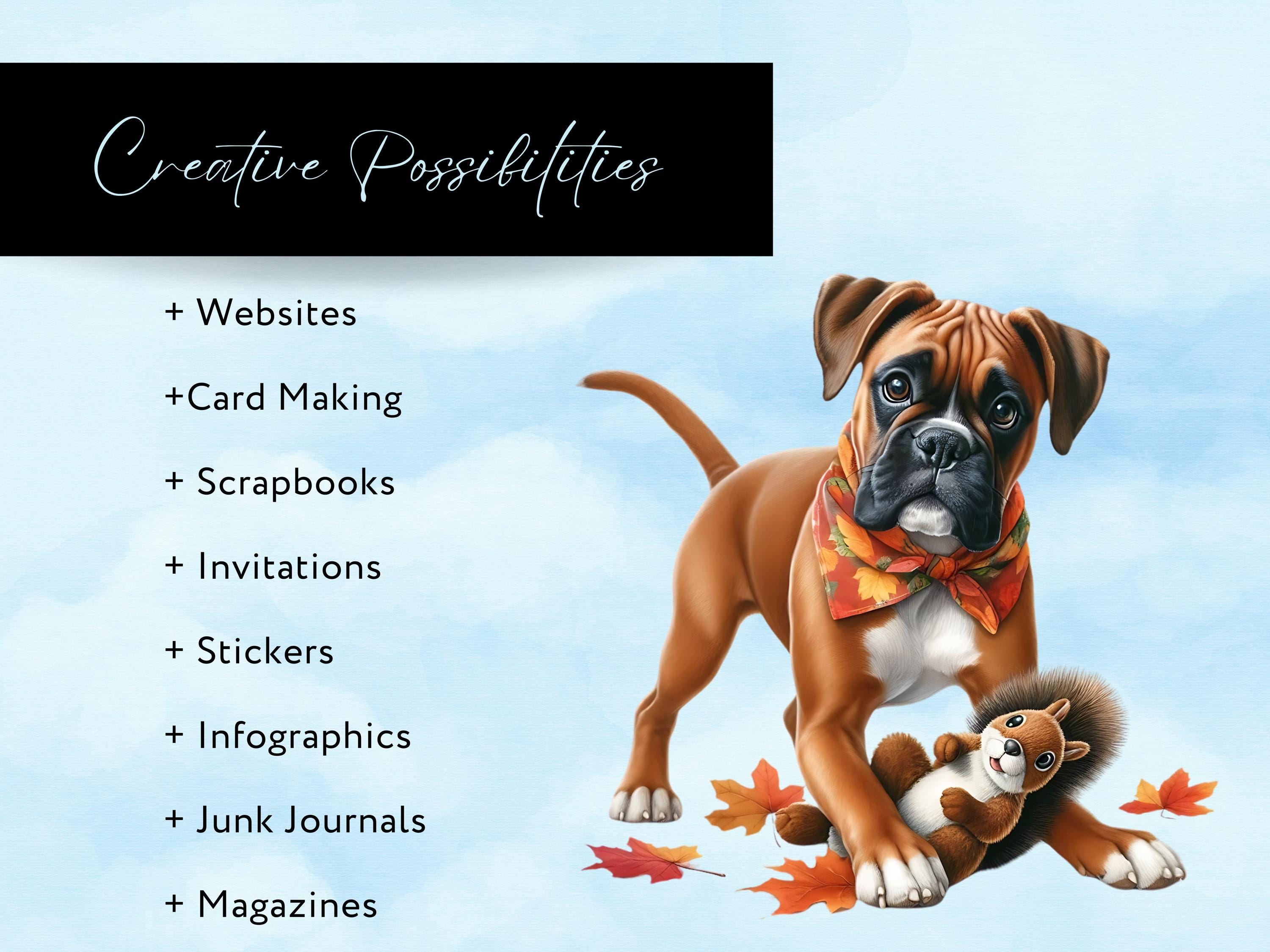 Autumn Dogs Clipart Bundle, 39 Dog Breeds Fall Designs, 41 High Quality ...