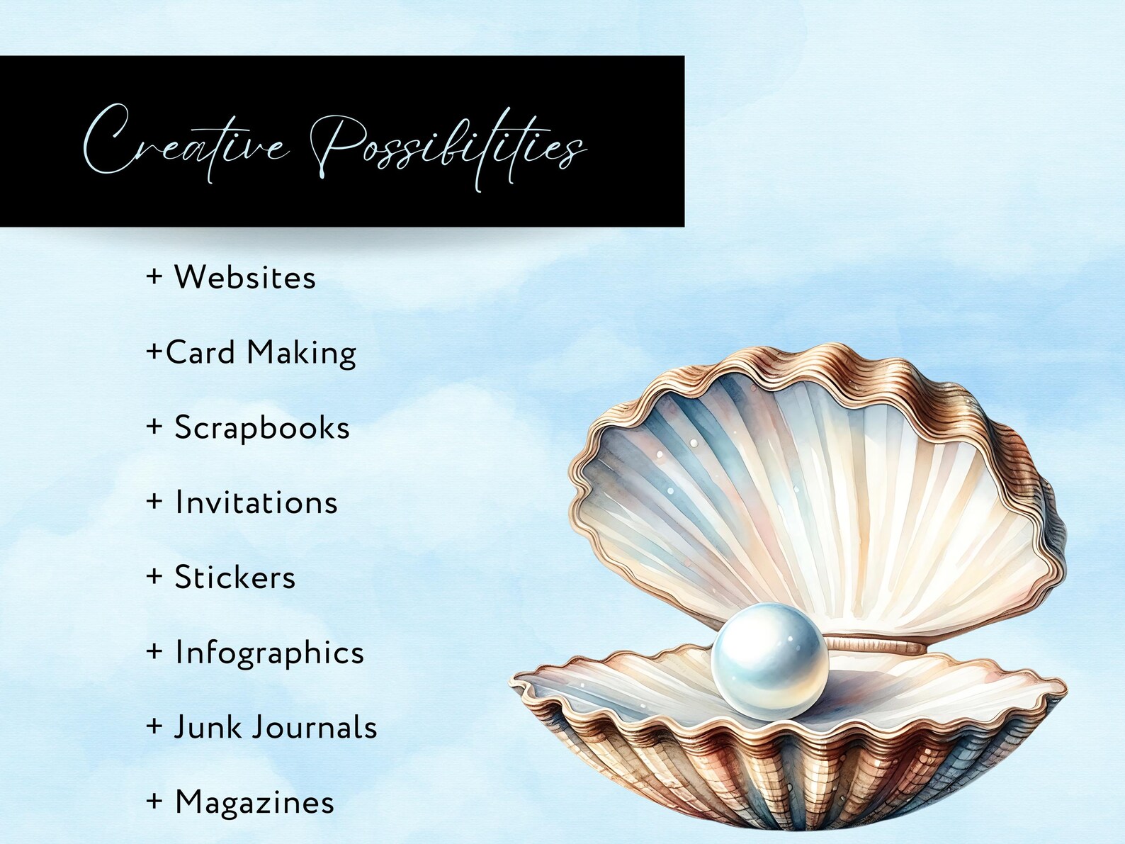 Ocean Life Clipart Bundle, Under the Sea, Sea Life PNG and SVG for ...