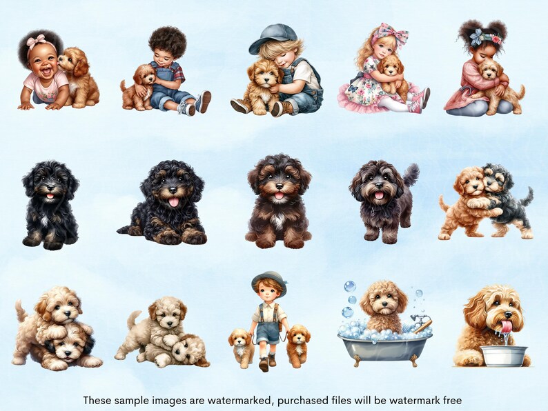 Cavoodle Clipart Bundle, Cavapoo, High Quality Pngs, Printable ...