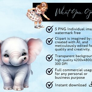 Baby Safari Animals Clipart Bundle, Cute Baby African Animals Digital ...