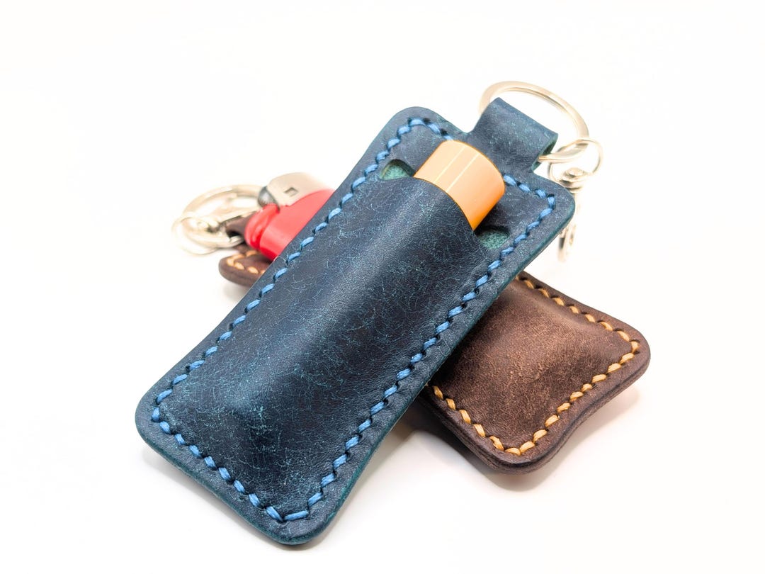 Custom Leather Chapstick Holder Keychain: Badalassi Pueblo Italian ...