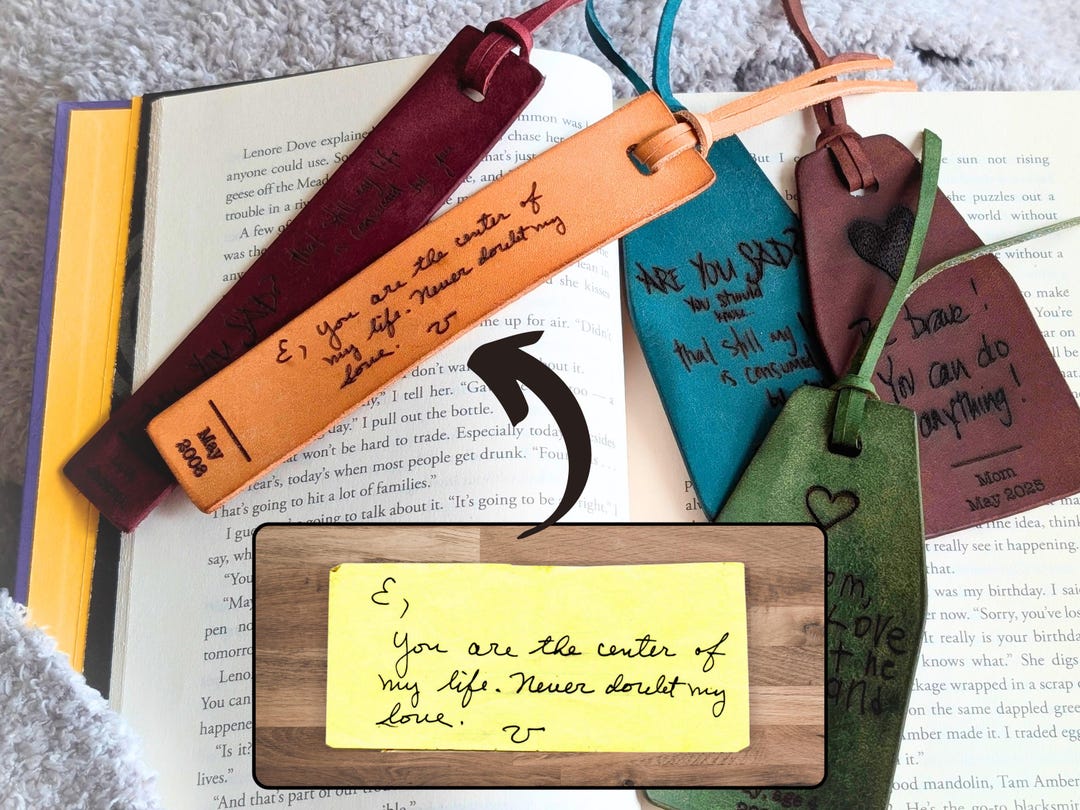 Custom Handwritten Leather Bookmark Graduation Gift for Student ...