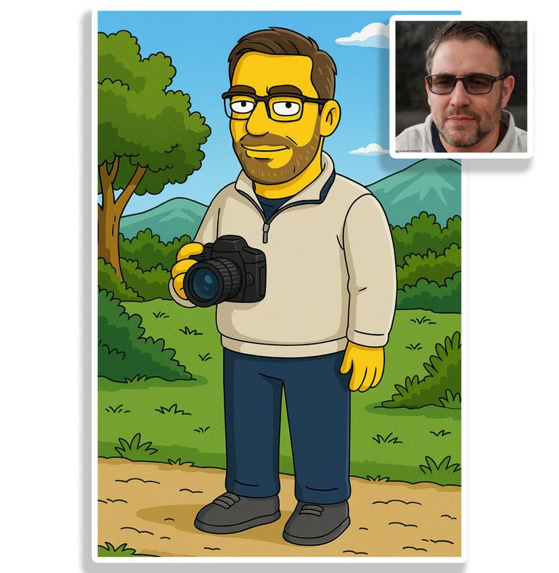 Male Surgeon Simpsons Style Portrait – Custom Yellow Cartoon From Photo ...