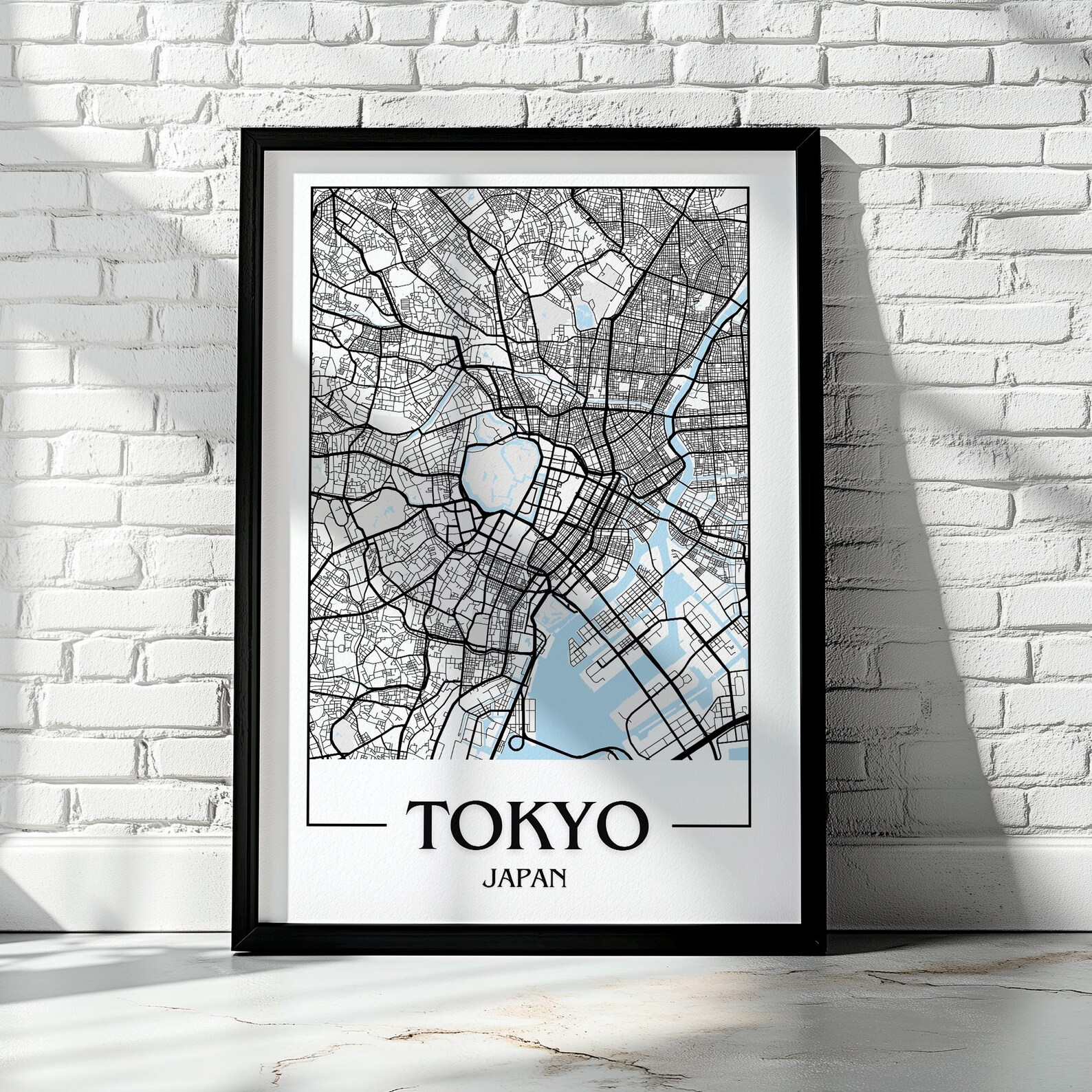 TOKYO Japan Map Print, Tokyo City Map Poster, Printable Map of Tokyo ...