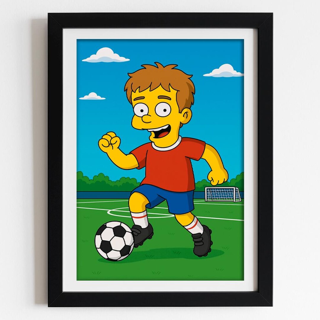 Boy Simpsons Style Portrait – Custom Yellow Cartoon From Photo ...