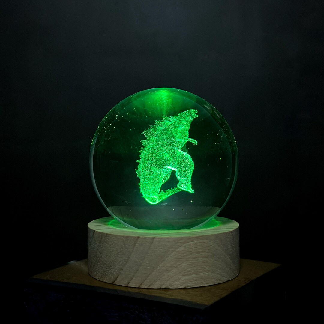 Godzilla Crystal Lamp, Crystal Night Light, Kids Gift, Housewarming ...