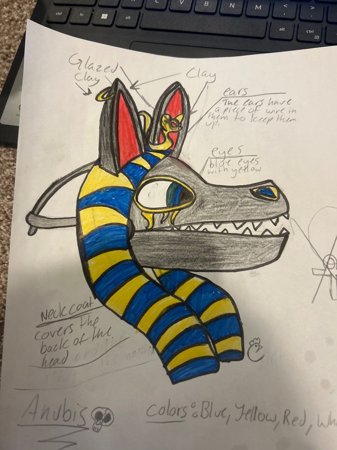 Custom Dinosaur Mask (blue) - Etsy