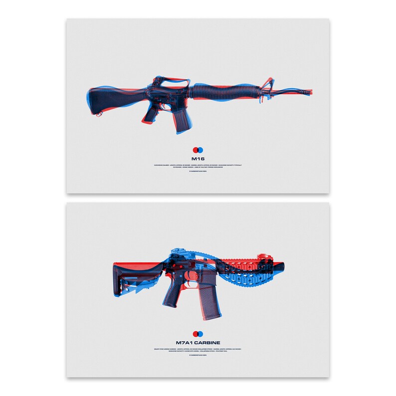 Firearm Prints, Gun Prints, Gun Enthusiast Gift for Him Rifle Pistol ...