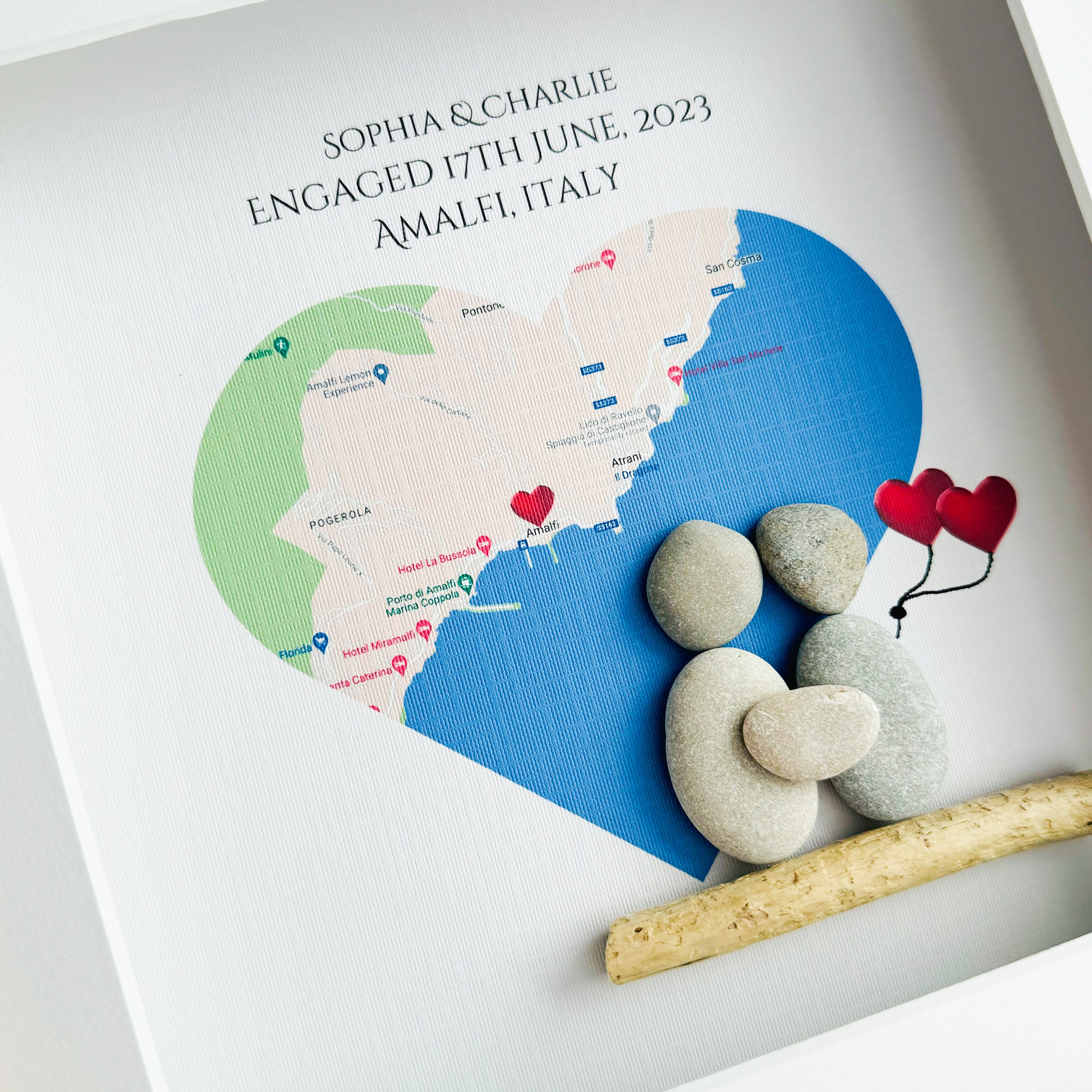 Personalized Engagement Gift, Engagement Map Print, Couples Gift ...