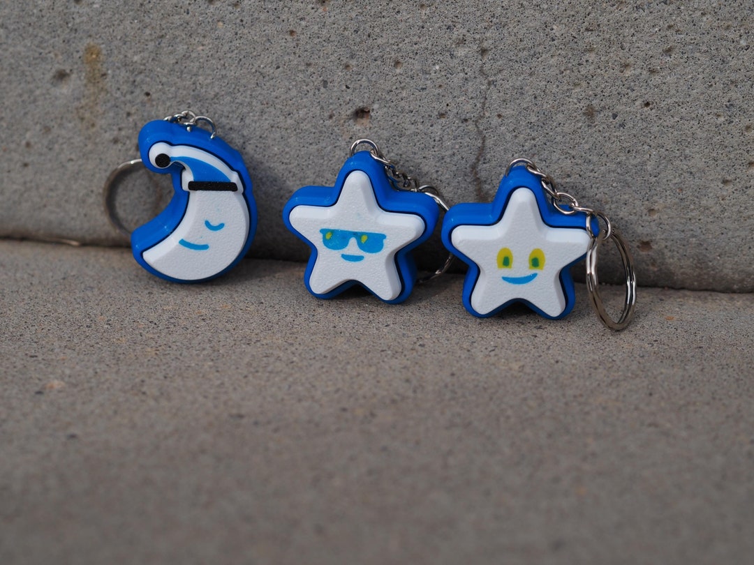 Cute Keychain: Star & Moon Fidget Toy for Adults and Children Perfect ...