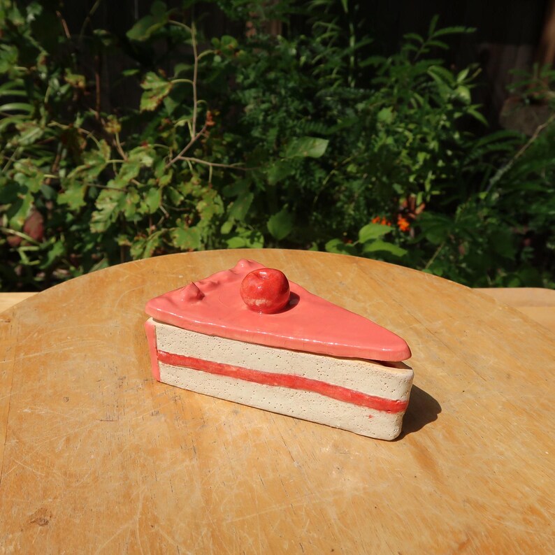 Handmade Ceramic Cherry Pie Trinket Dish With Lid - Etsy