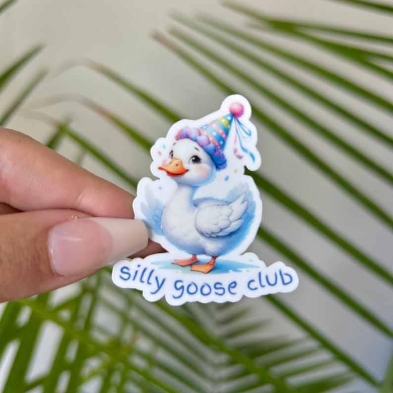 Silly Goose Club Sticker of Goose Sticker Silly Goose Sticker for ...