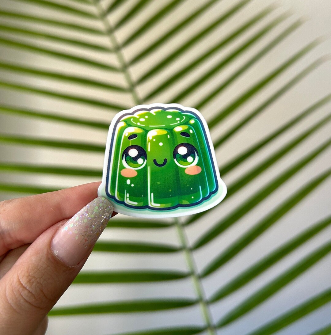Green Jello Sticker of Lime Gelatin Mold Sticker of Kawaii Food Sticker ...