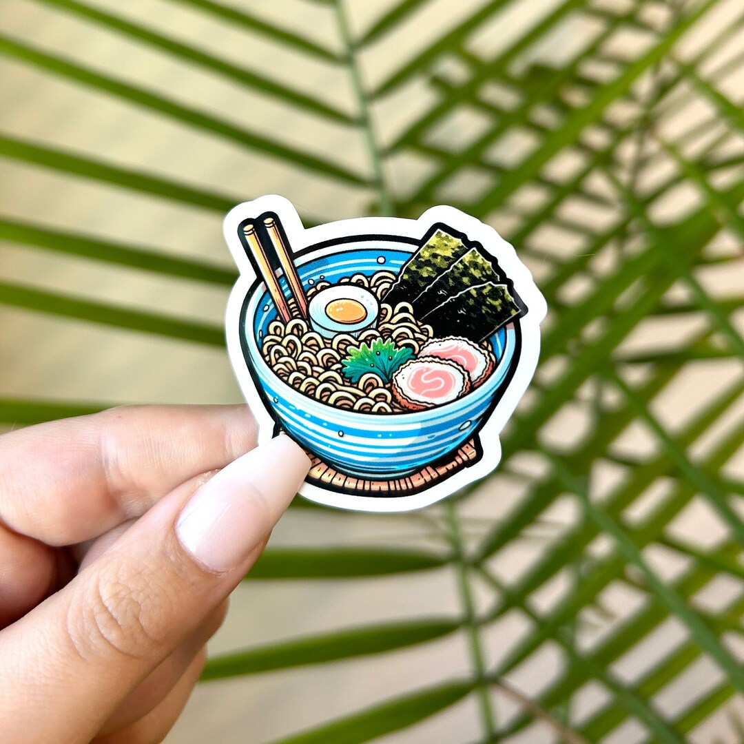 Bowl of Ramen Sticker Chinese Food Sticker for Laptop Sticker Cute Food ...