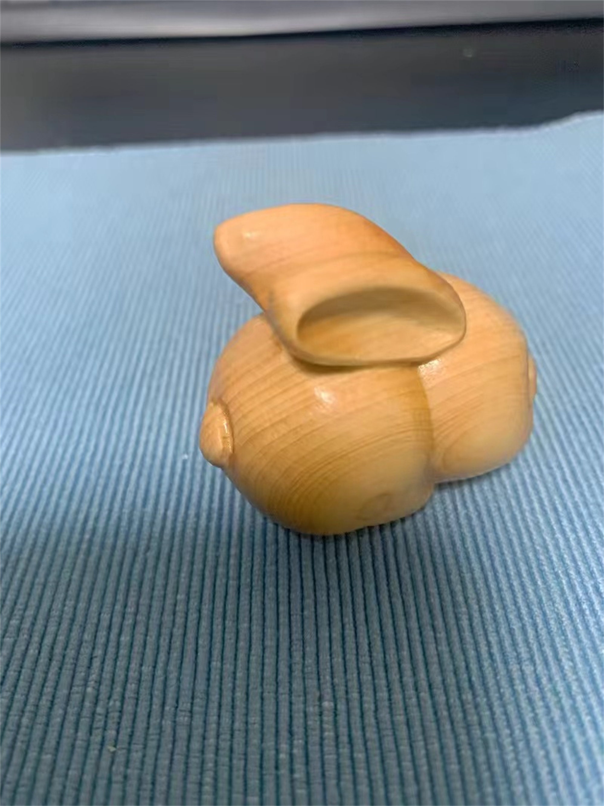 Yak Wood Carved Rabbit Tray Handle: Zodiac Rabbit Mascot Wooden Décor ...