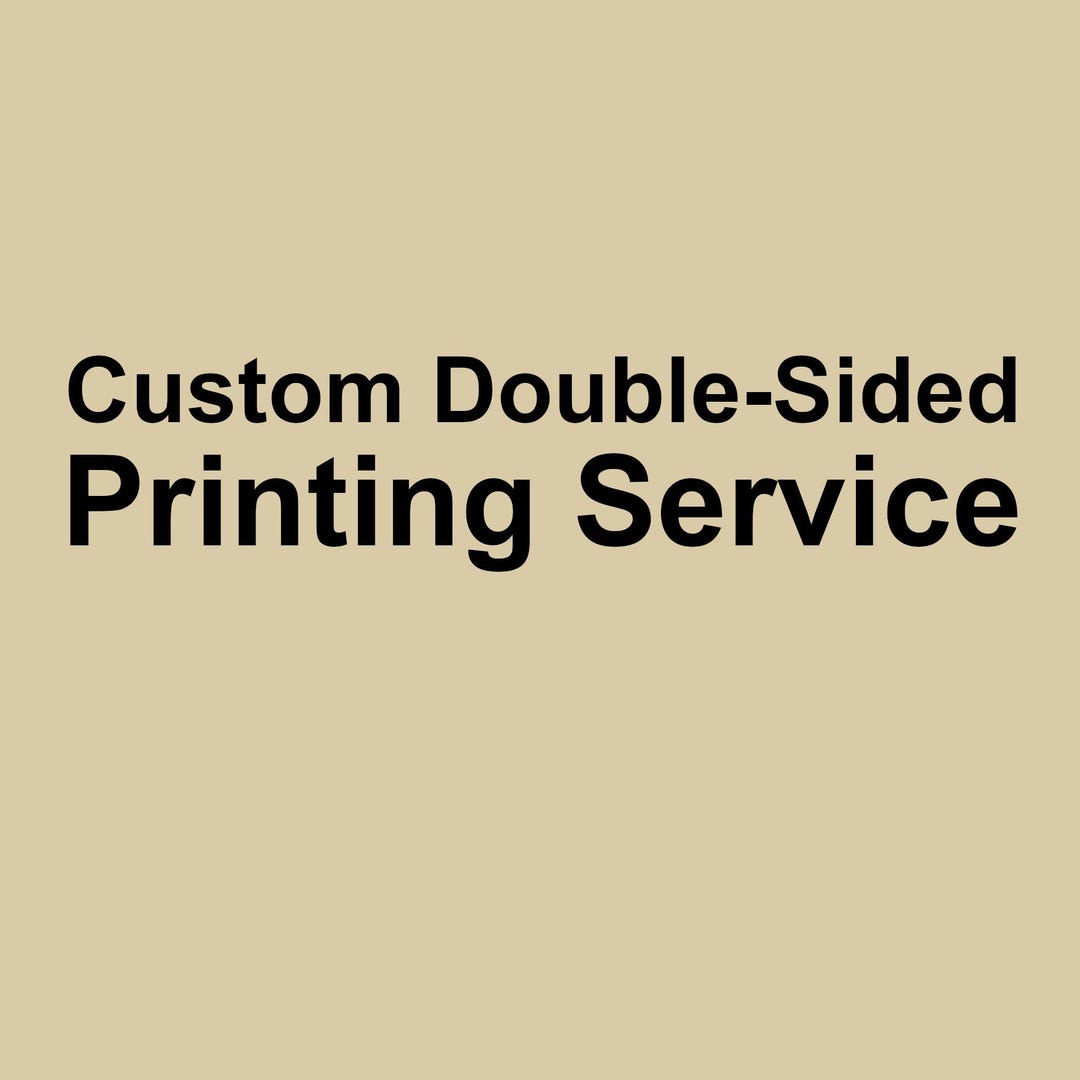 Custom Double-sided Printing Service - Etsy