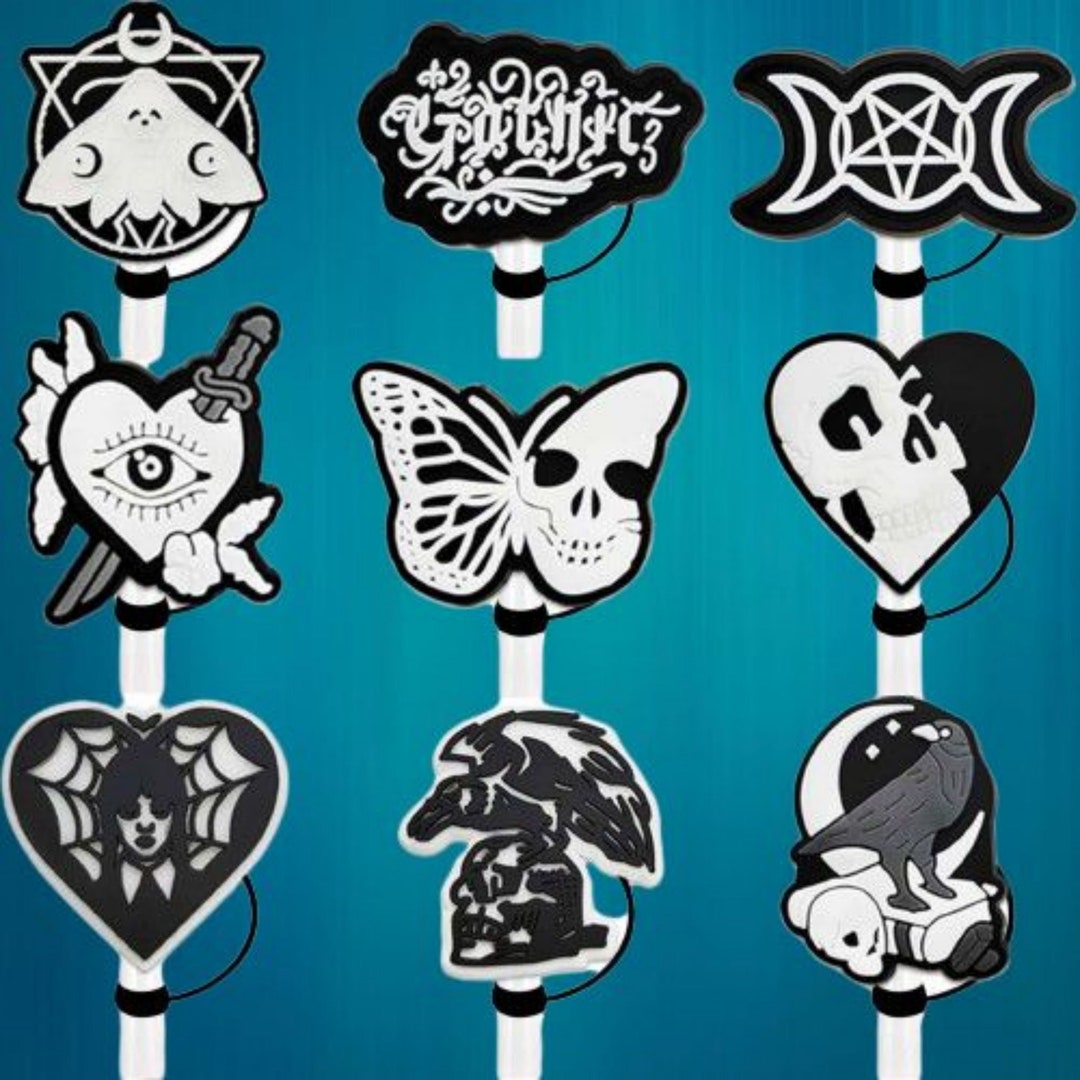 Gothic Style Straw Covers Cap for Stanley Cup,food-grade Silicone Straw ...