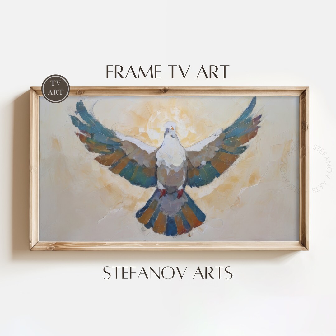 The Holy Spirit as a Dove TV Art Christian Frame TV, Religious TV Art ...