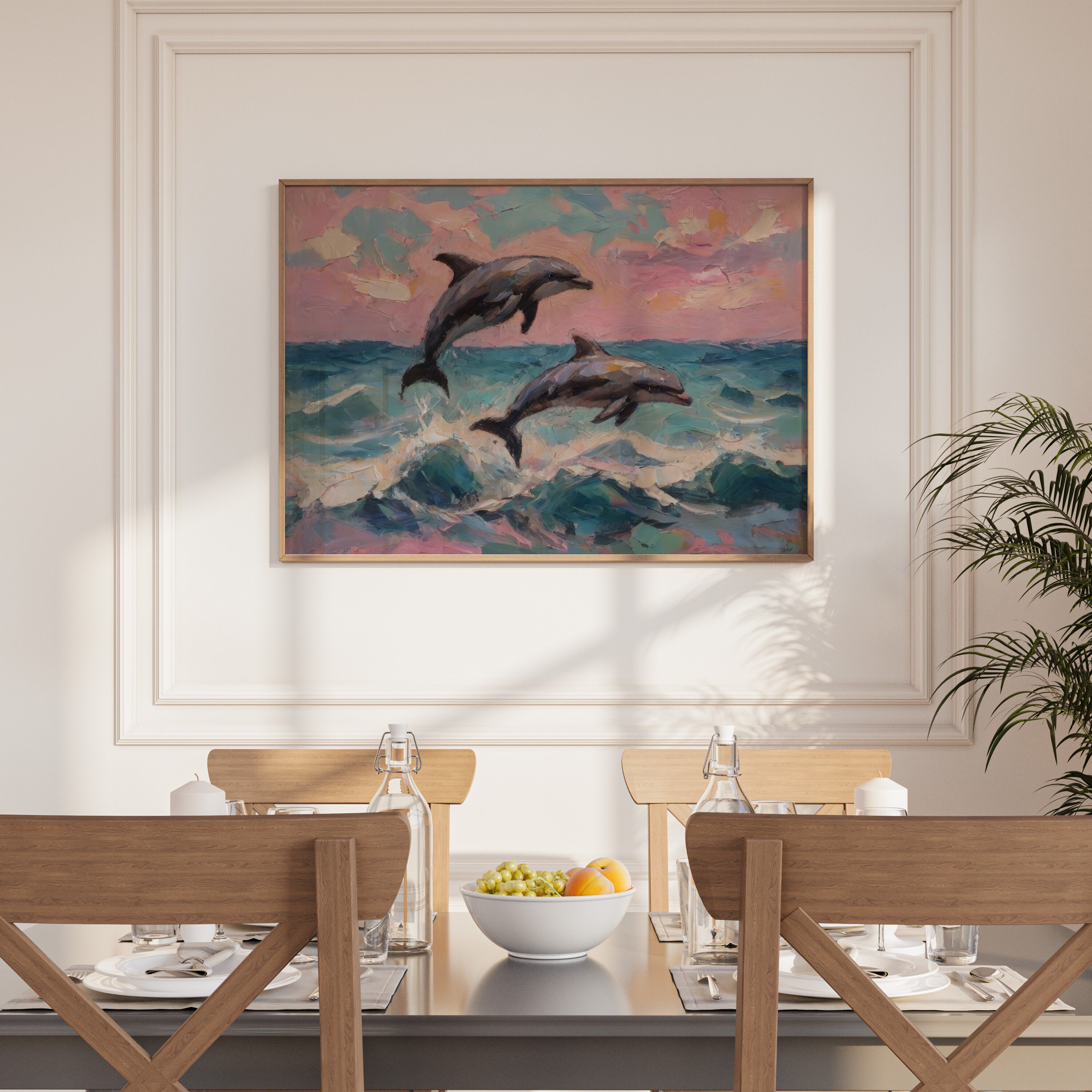 Vintage Dolphins Printable Wall Art, Nursery Wall Art, Coquette Room ...