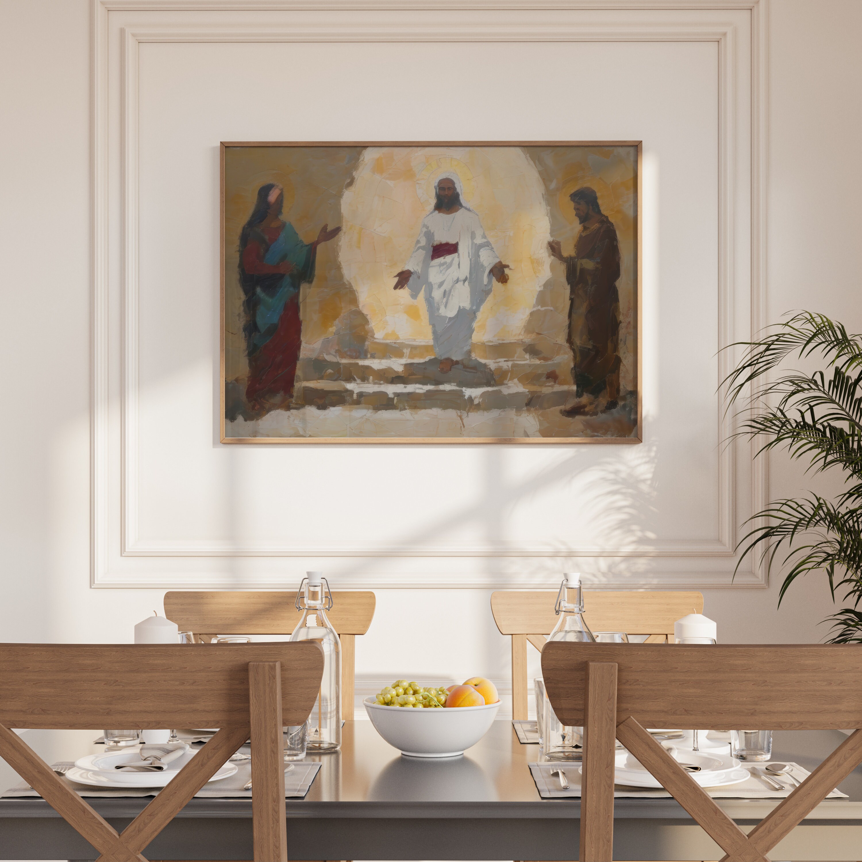Stairs of the Beatitudes Christian Wall Art, Christian Nativity ...