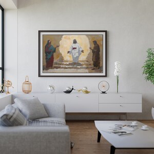 Stairs of the Beatitudes Christian Wall Art, Christian Nativity ...
