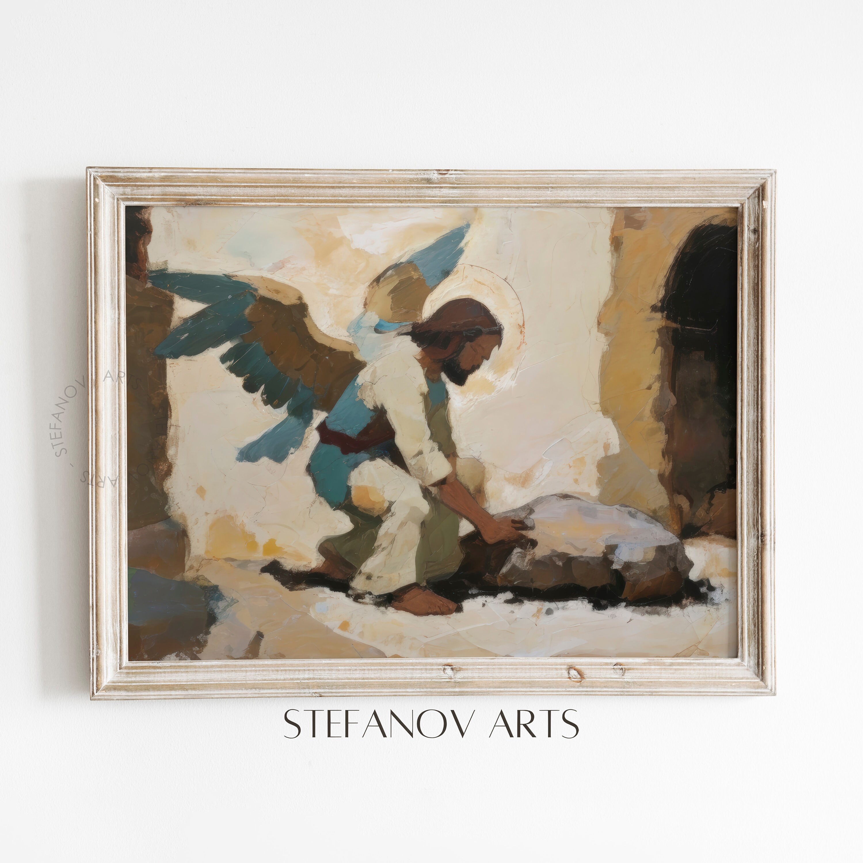 The Angel Helping Jesus Christian Wall Art, Christian Nativity ...