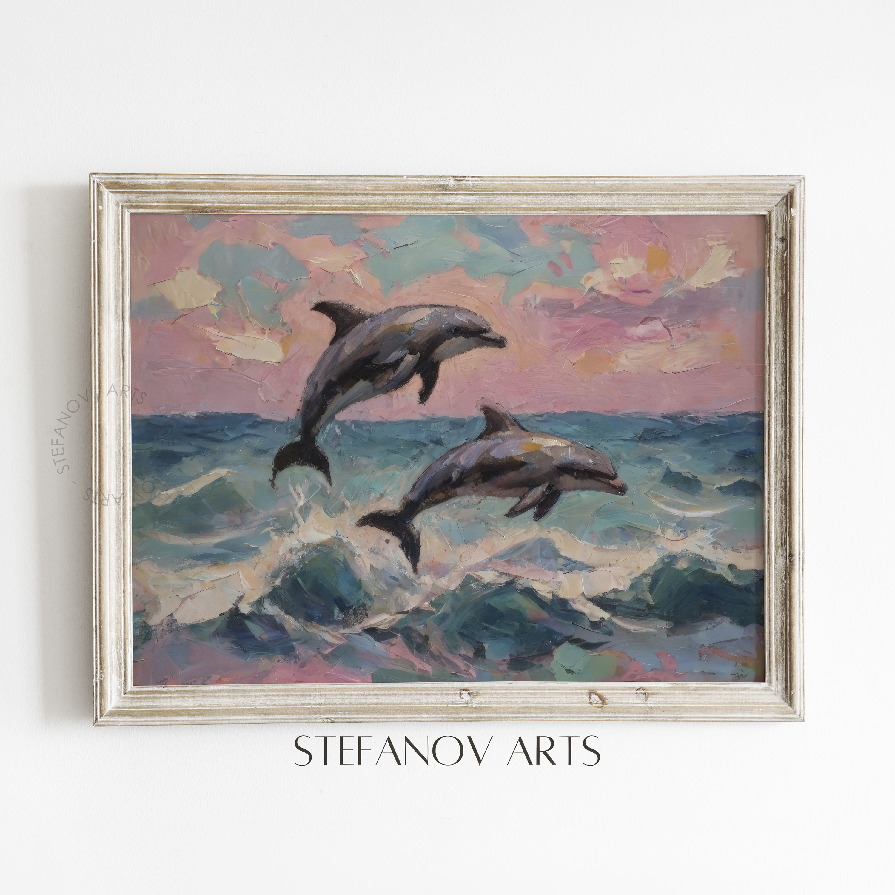 Vintage Dolphins Printable Wall Art, Nursery Wall Art, Coquette Room ...