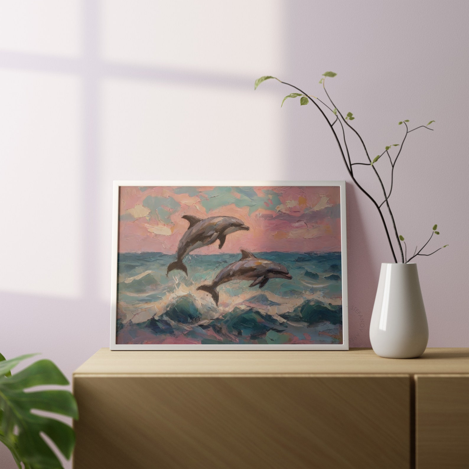 Vintage Dolphins Printable Wall Art, Nursery Wall Art, Coquette Room ...
